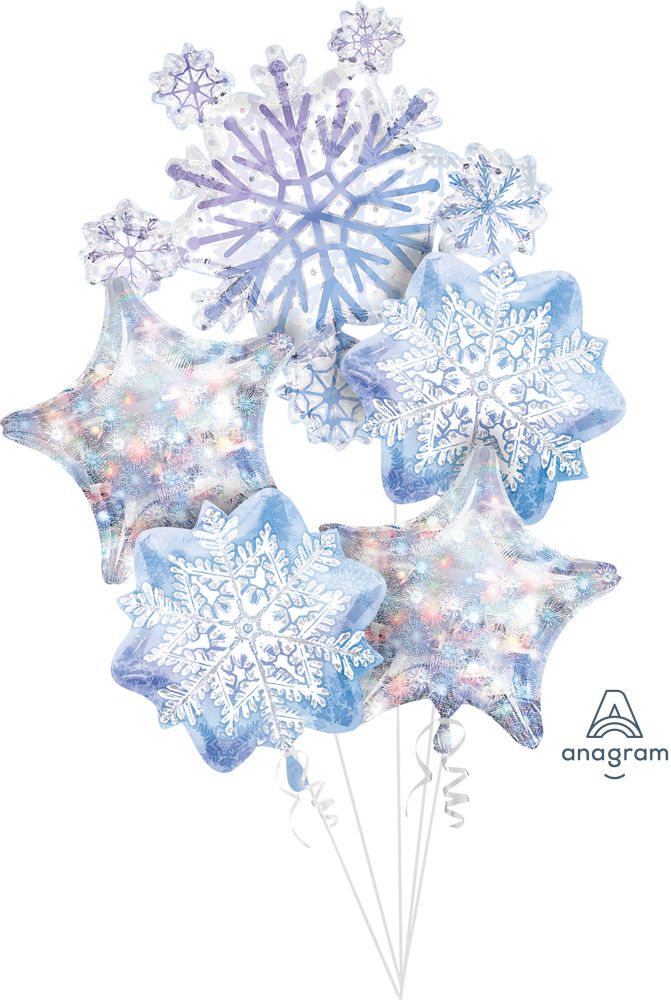 Snowflakes Balloon Bouquet – CLT Balloons