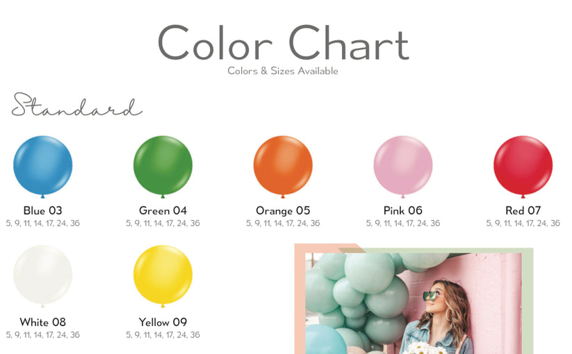 Standard Balloon Colors Garland – CLT Balloons